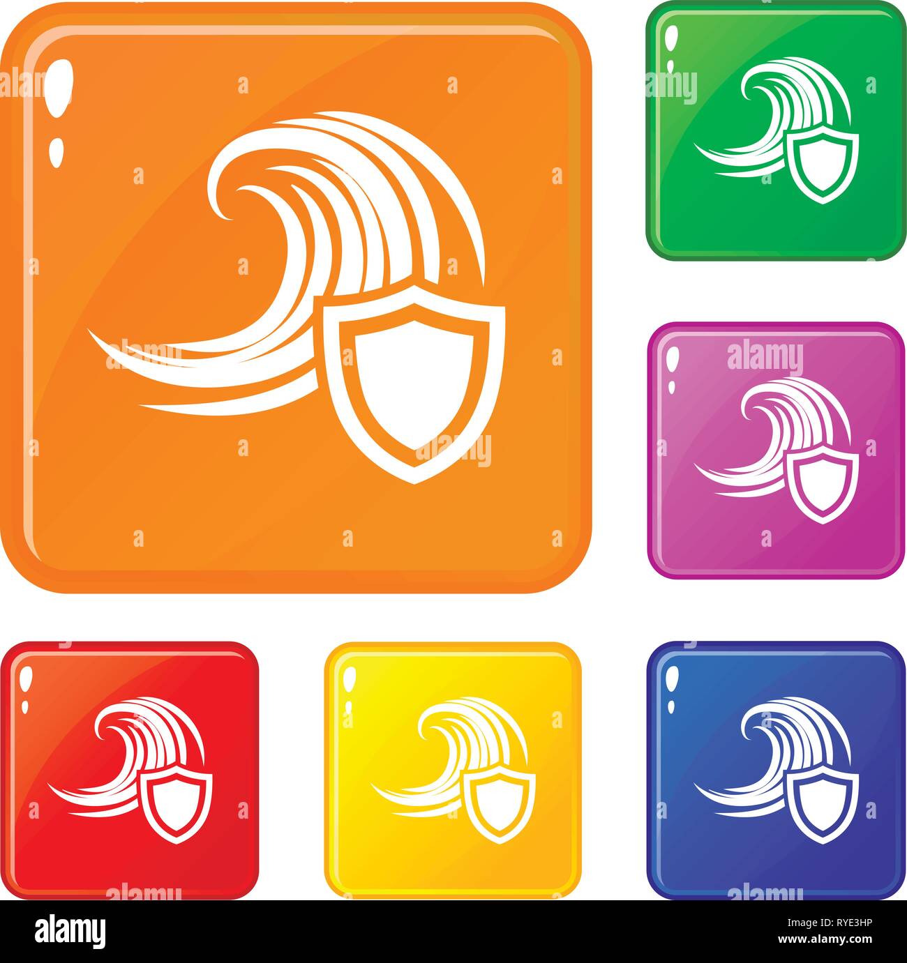 Flood protection icons set vector color Stock Vector Image & Art - Alamy