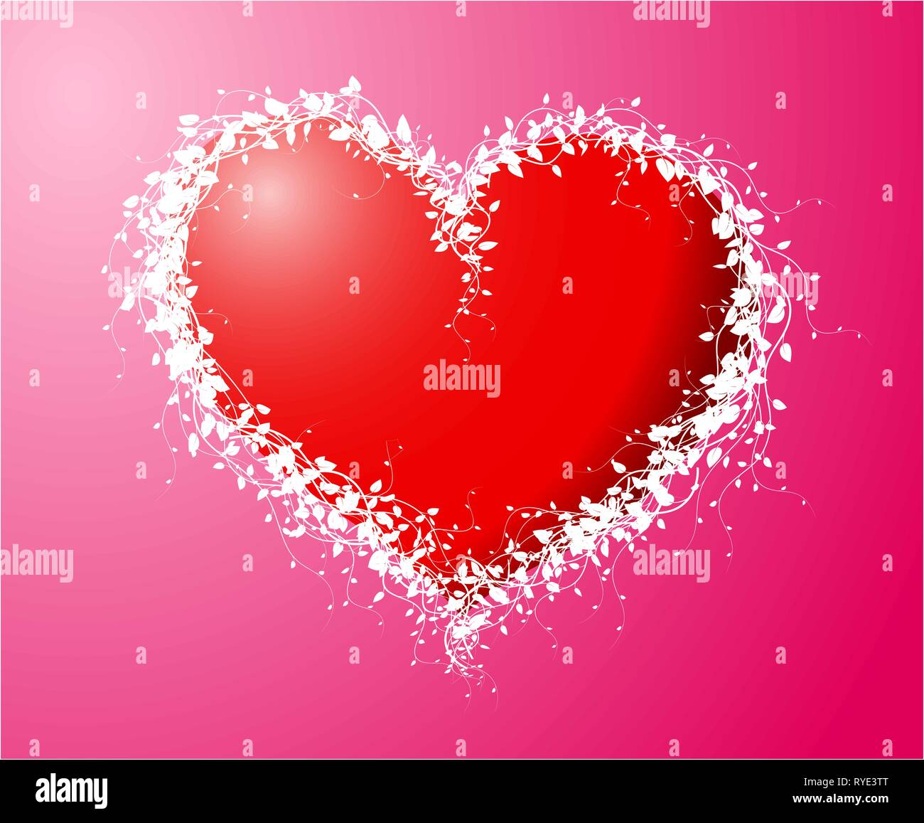 Heart flower arrangement Stock Vector Images - Alamy