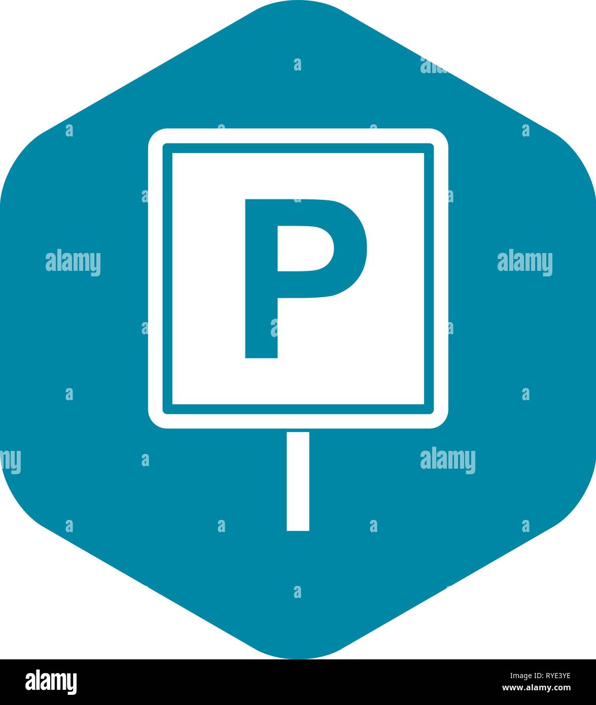 Parking sign icon, simple style Stock Vector Image & Art - Alamy