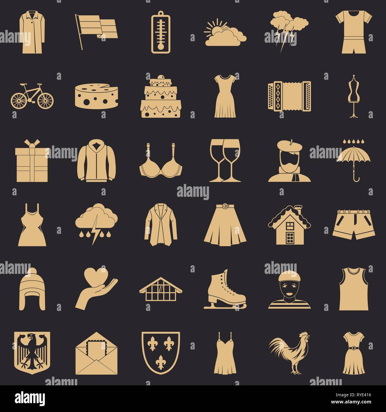 Season clothes icons set, simple style Stock Vector Image & Art - Alamy