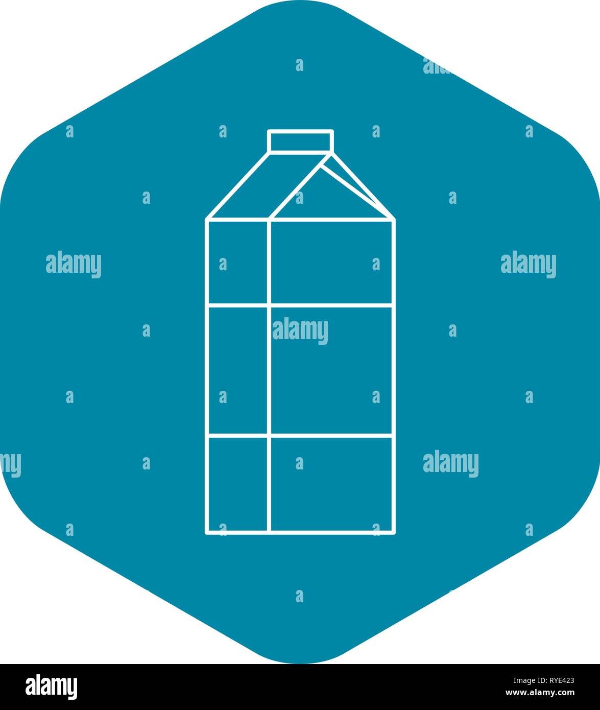 Milk box icon, outline style Stock Vector Image & Art - Alamy