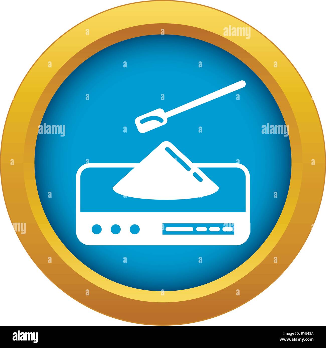 Lab scales icon blue vector isolated Stock Vector Image & Art - Alamy