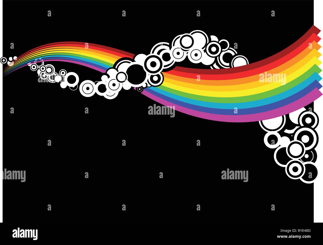 Abstract rainbow curves with circles Stock Vector Image & Art - Alamy
