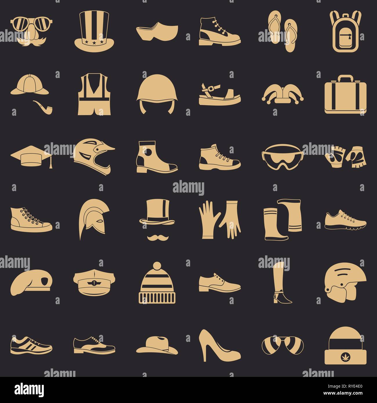 Fashion clothes icons set, simple style Stock Vector Image & Art - Alamy