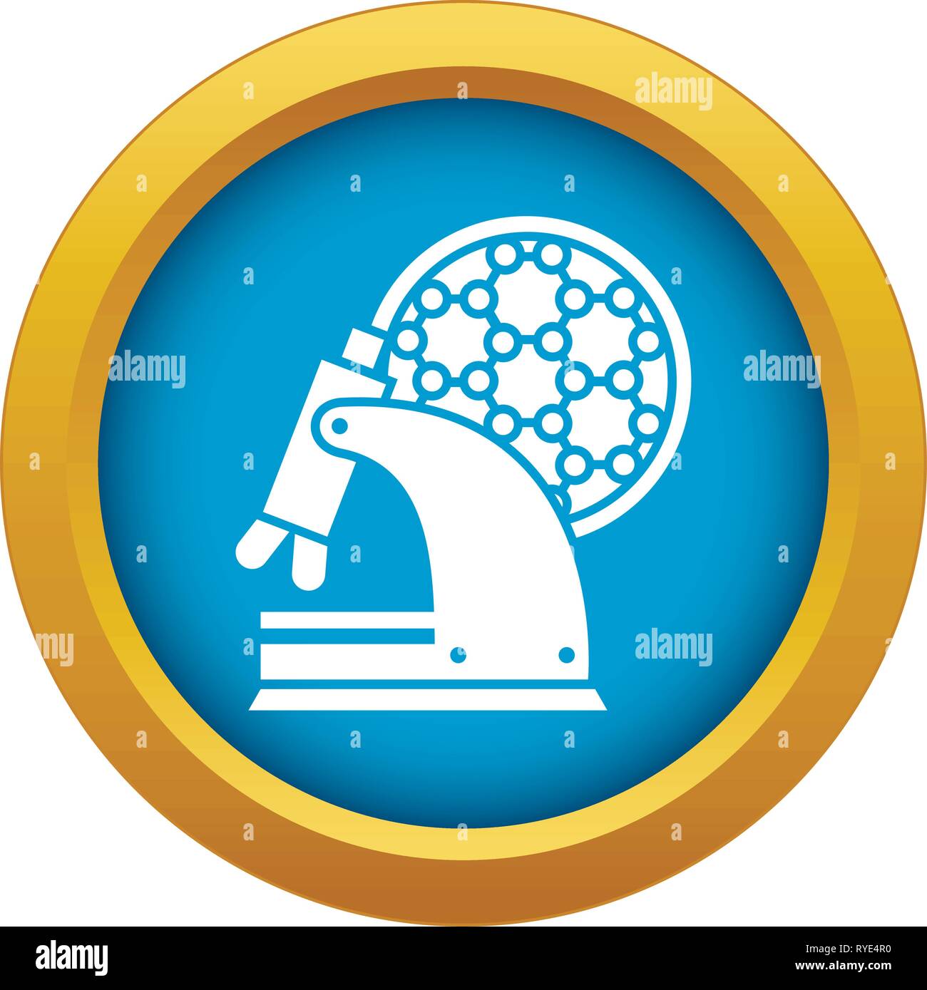 Microscope work icon blue vector isolated Stock Vector Image & Art - Alamy