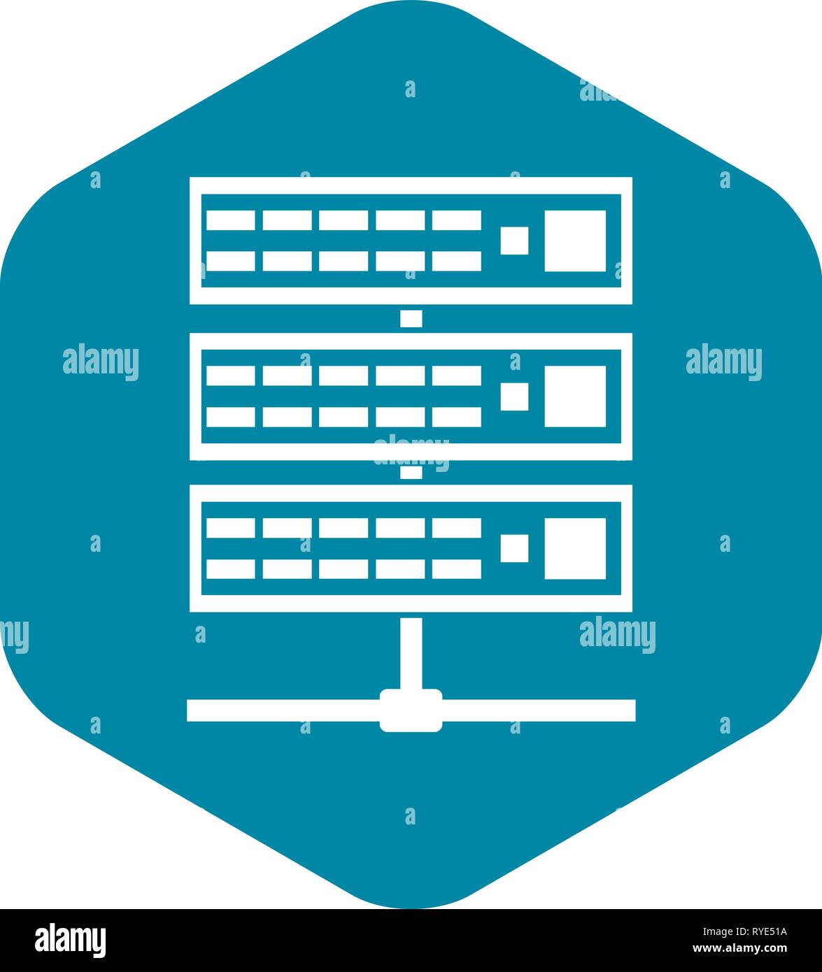 Simple cylinder server icon Stock Vector Images - Alamy