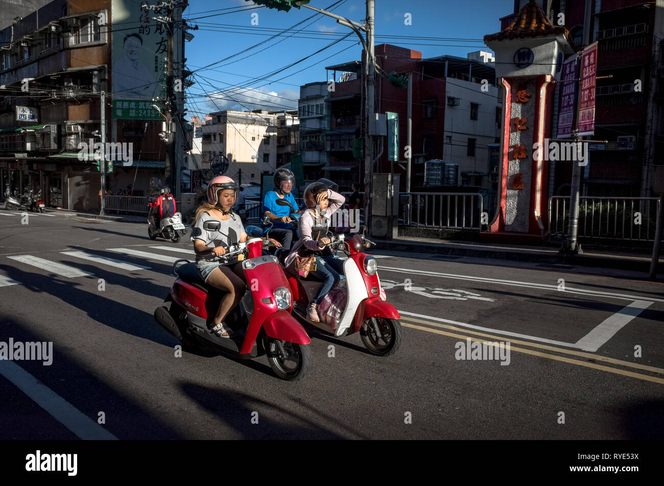 Women ride motorbike hi-res stock photography and images - Alamy