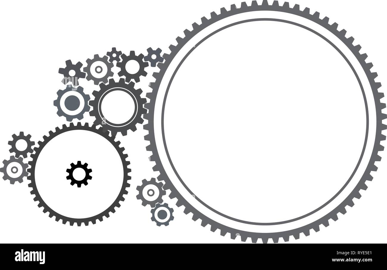 Various cogwheels - illustration on white background Stock Vector Image ...