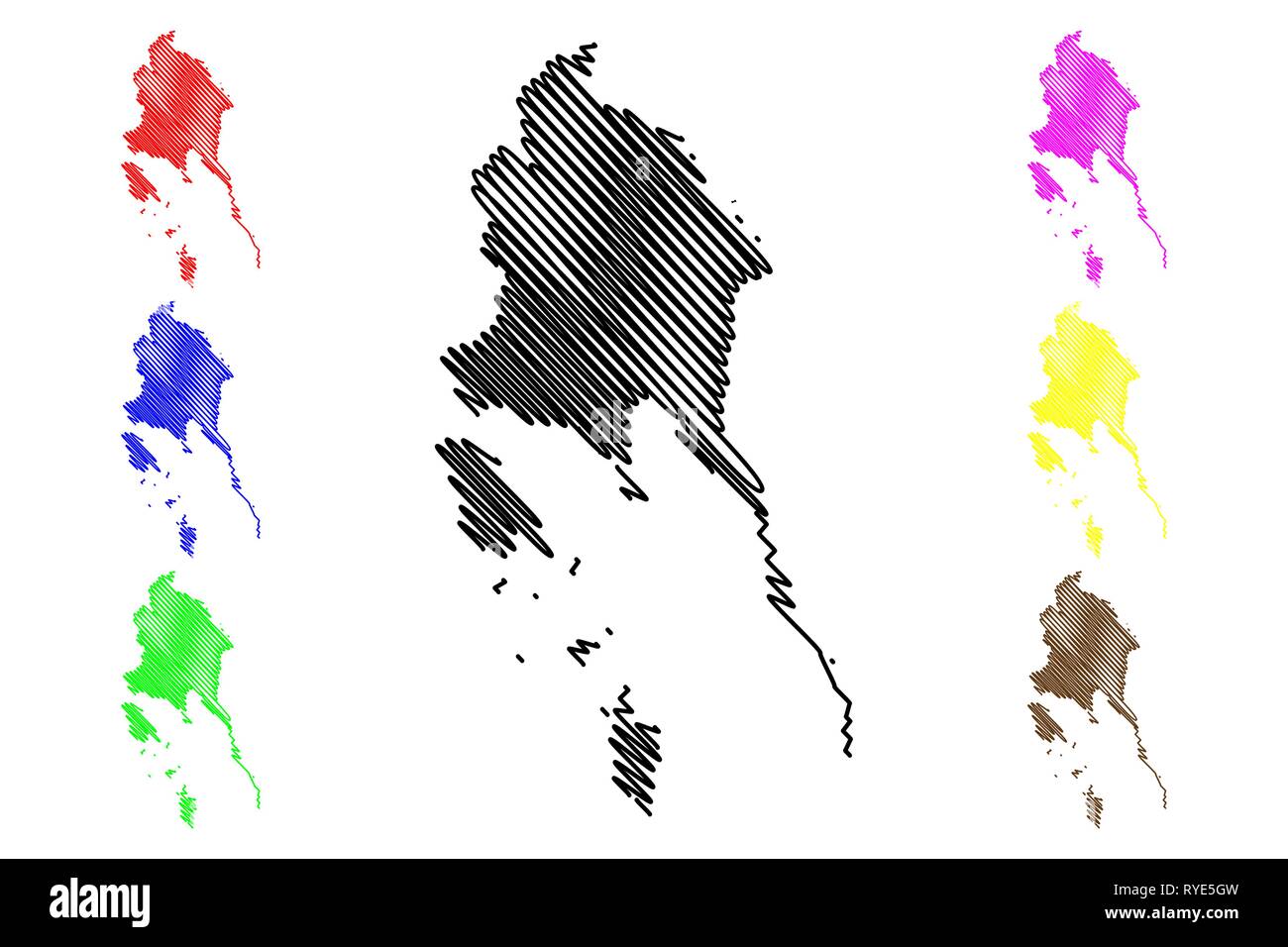 Trat Province (Kingdom of Thailand, Siam, Provinces of Thailand) map ...