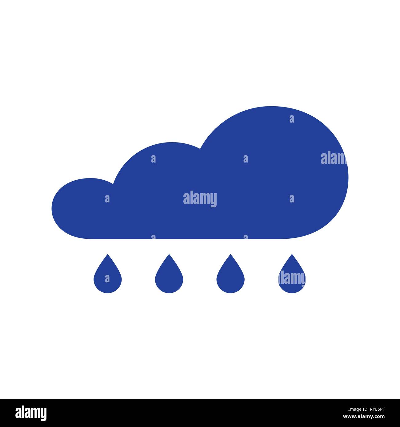 Cloud rain symbol. Rain icon in flat style. Vector Stock Vector Image ...