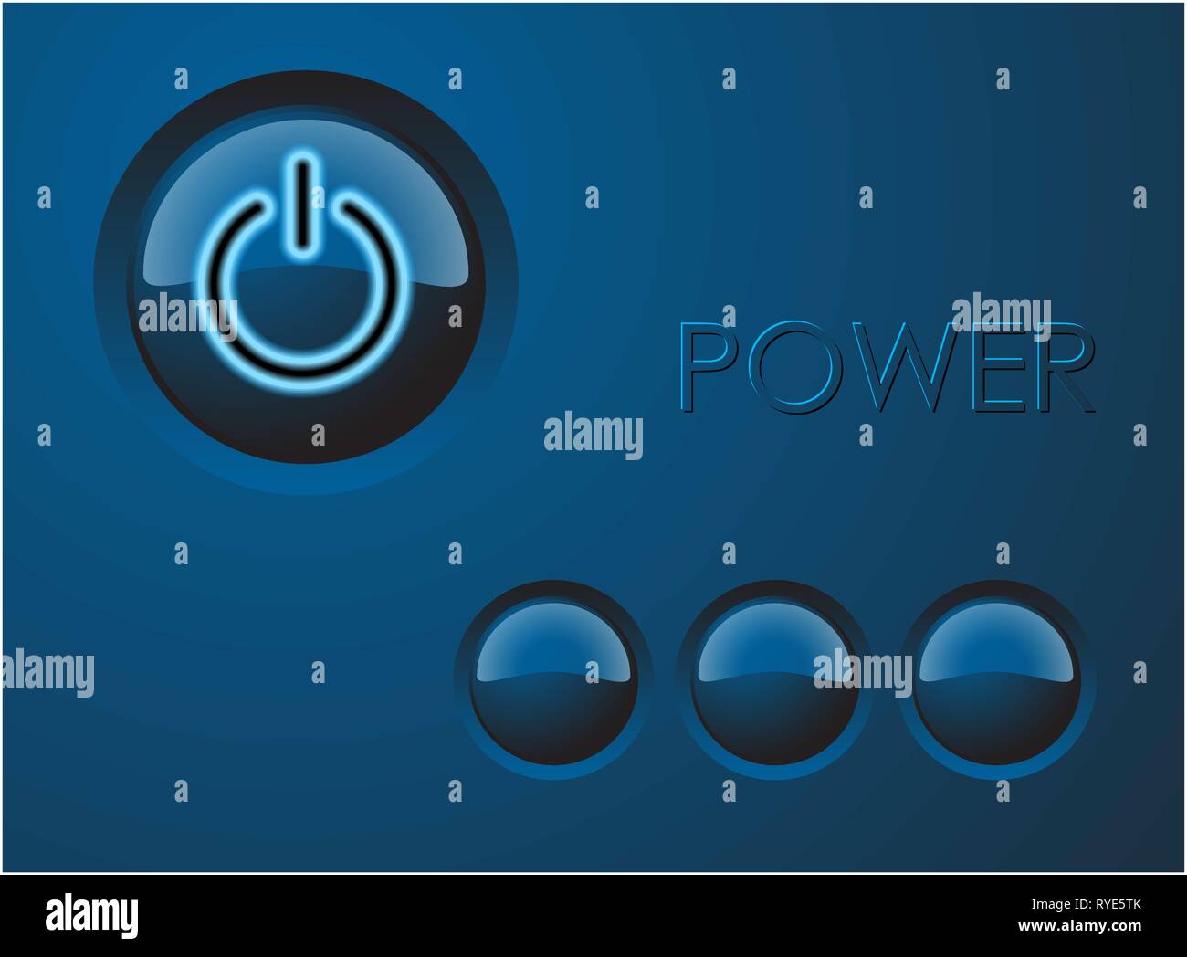 Power button close up Stock Vector Images - Alamy