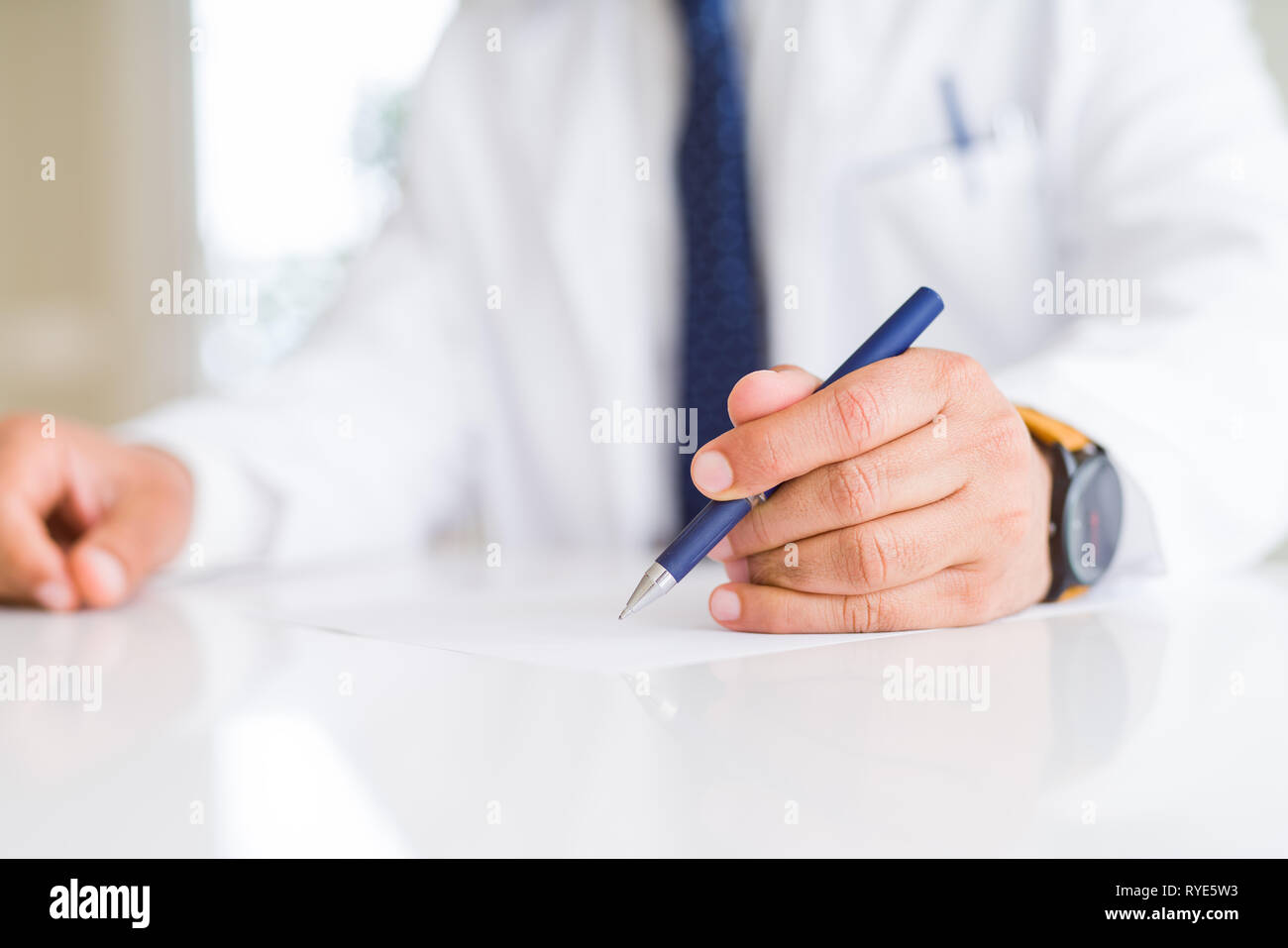 Close up portrait scientist writing hi-res stock photography and images ...