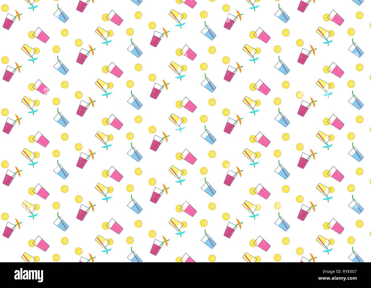 pattern with the image of cocktails, simple design Stock Vector Image ...