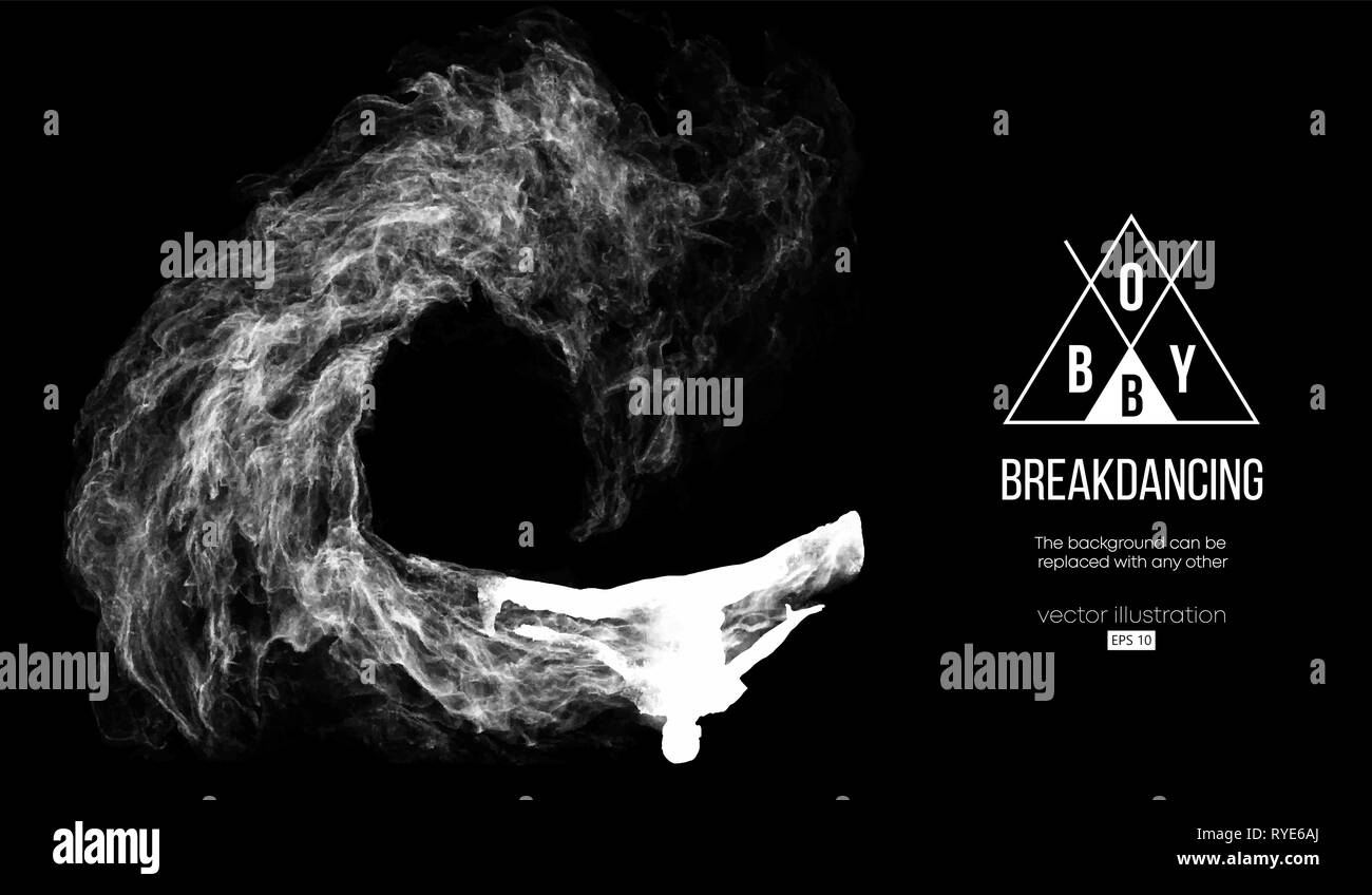 silhouette of a breakdancer, man, breaker breaking Stock Vector Image ...