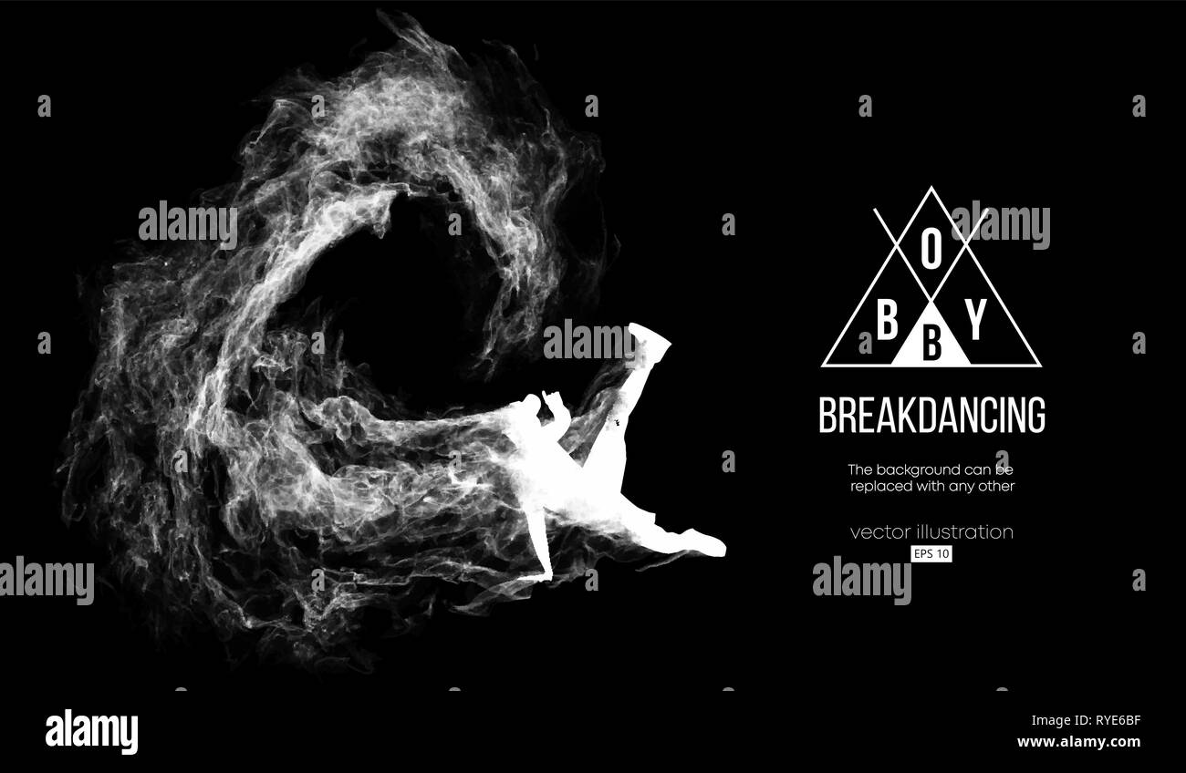 silhouette of a breakdancer, man, breaker breaking Stock Vector Image ...