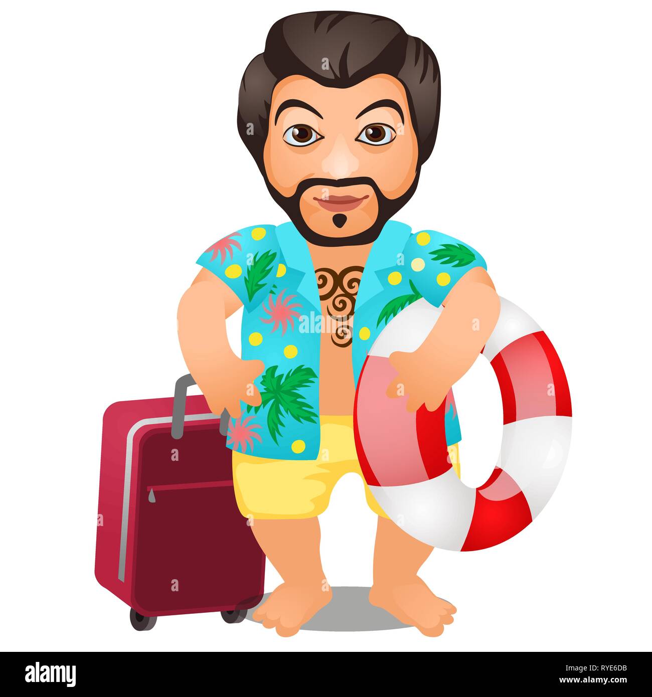 Male traveler on background Stock Vector Images - Alamy
