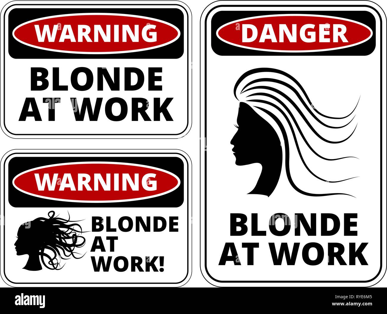 Humorous safety sign Stock Vector Images - Alamy