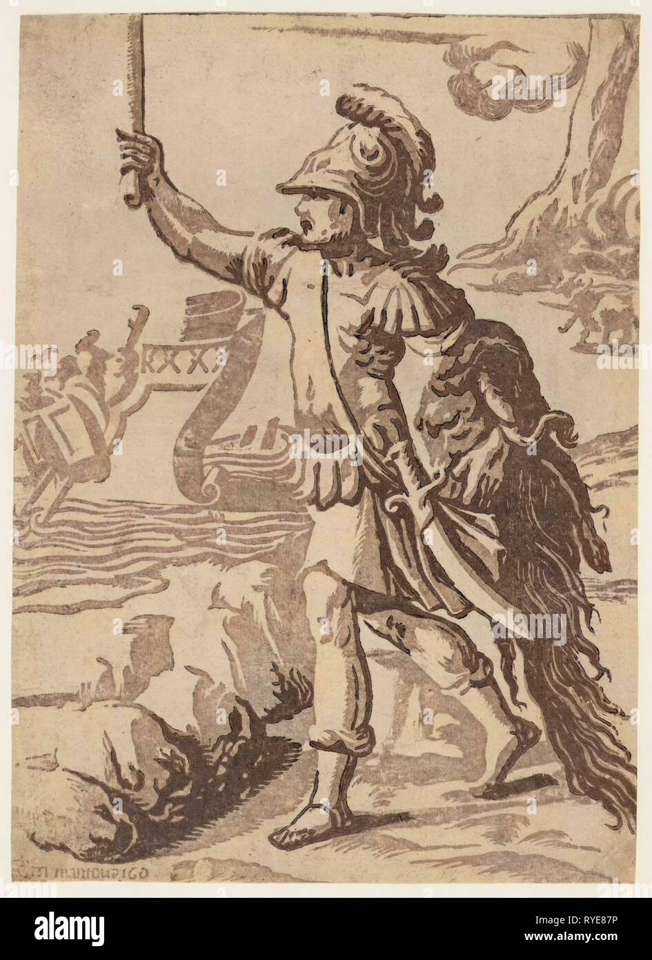 Jason Returning with the Golden Fleece, in Mantoua. Chiaroscuro Woodcut ...