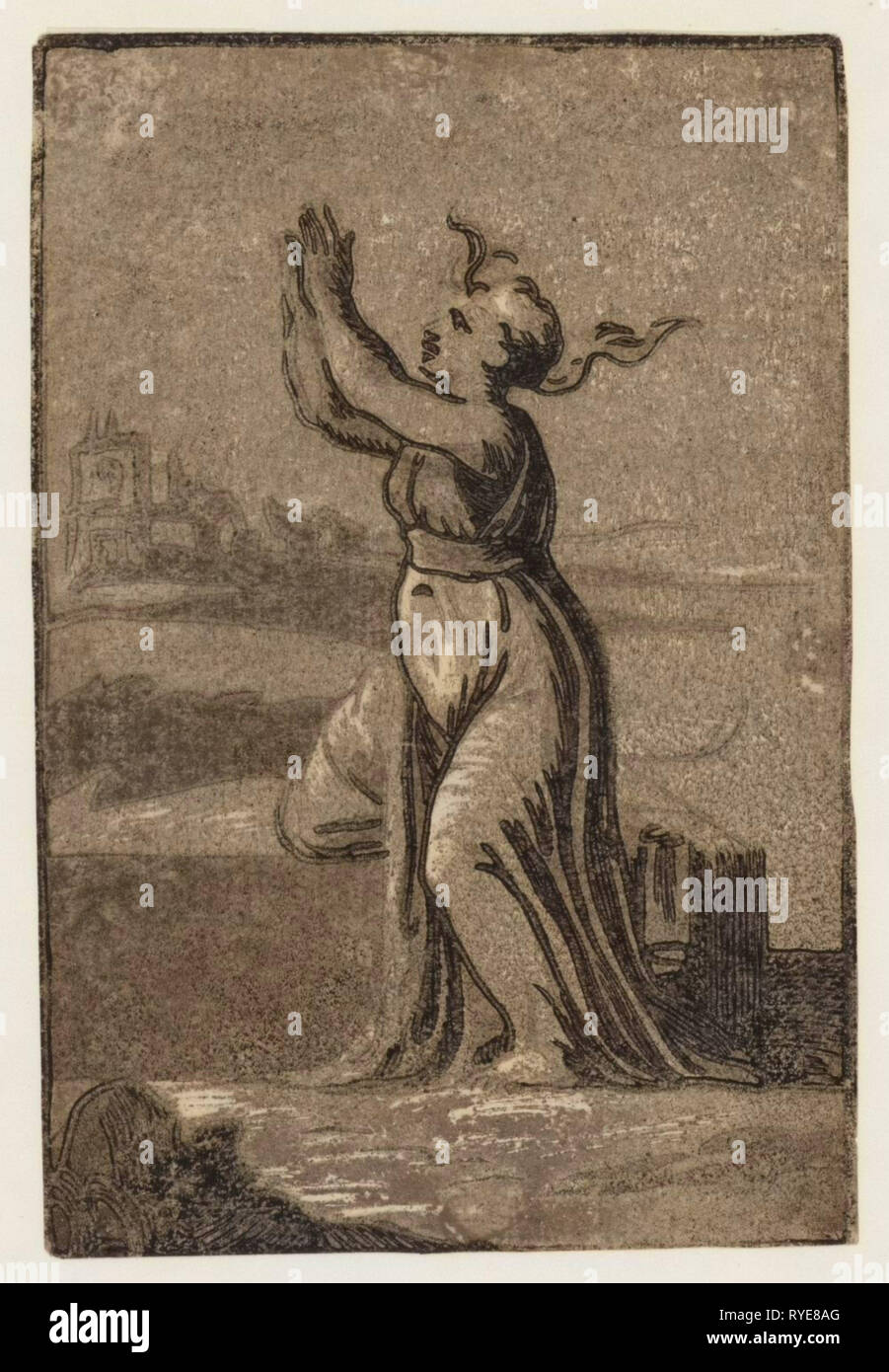 Hope, Date Created Between 1540 and 1560, Chiaroscuro Woodcut, Color ...