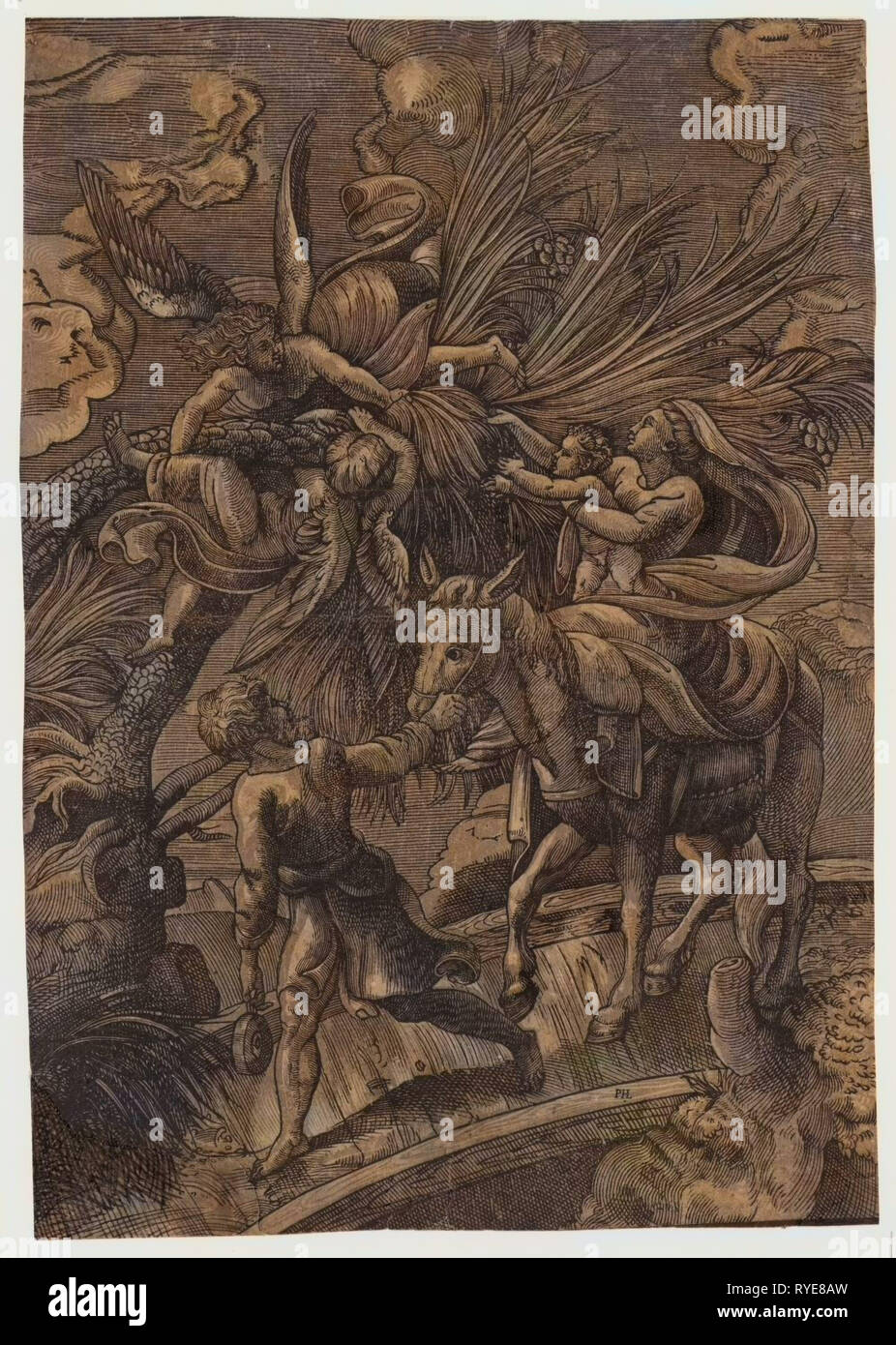 The Flight Into Egypt, Angels Pulling a Tree Within the Reach of the ...