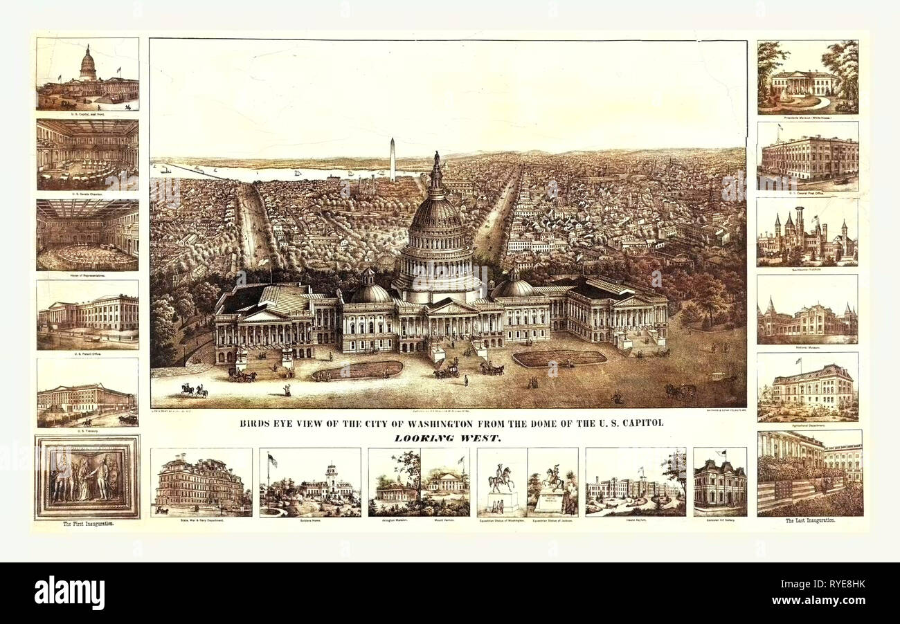 Birds Eye View of the City of Washington from the Dome of the U.S ...