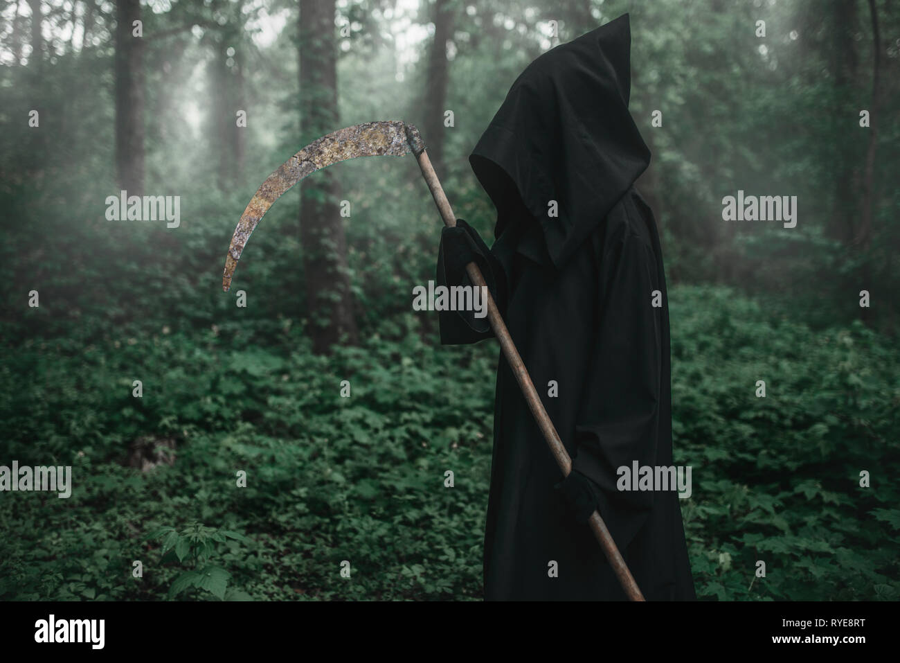 Horror death scythe skeleton hi-res stock photography and images - Alamy