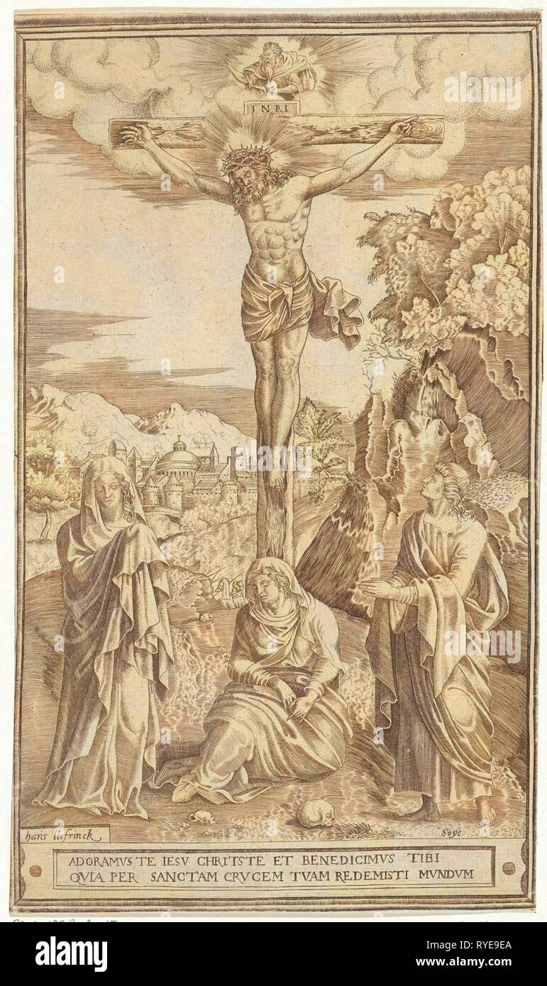 Christ on the cross flanked by Mary and John, Philippe de Soye, 1548 ...