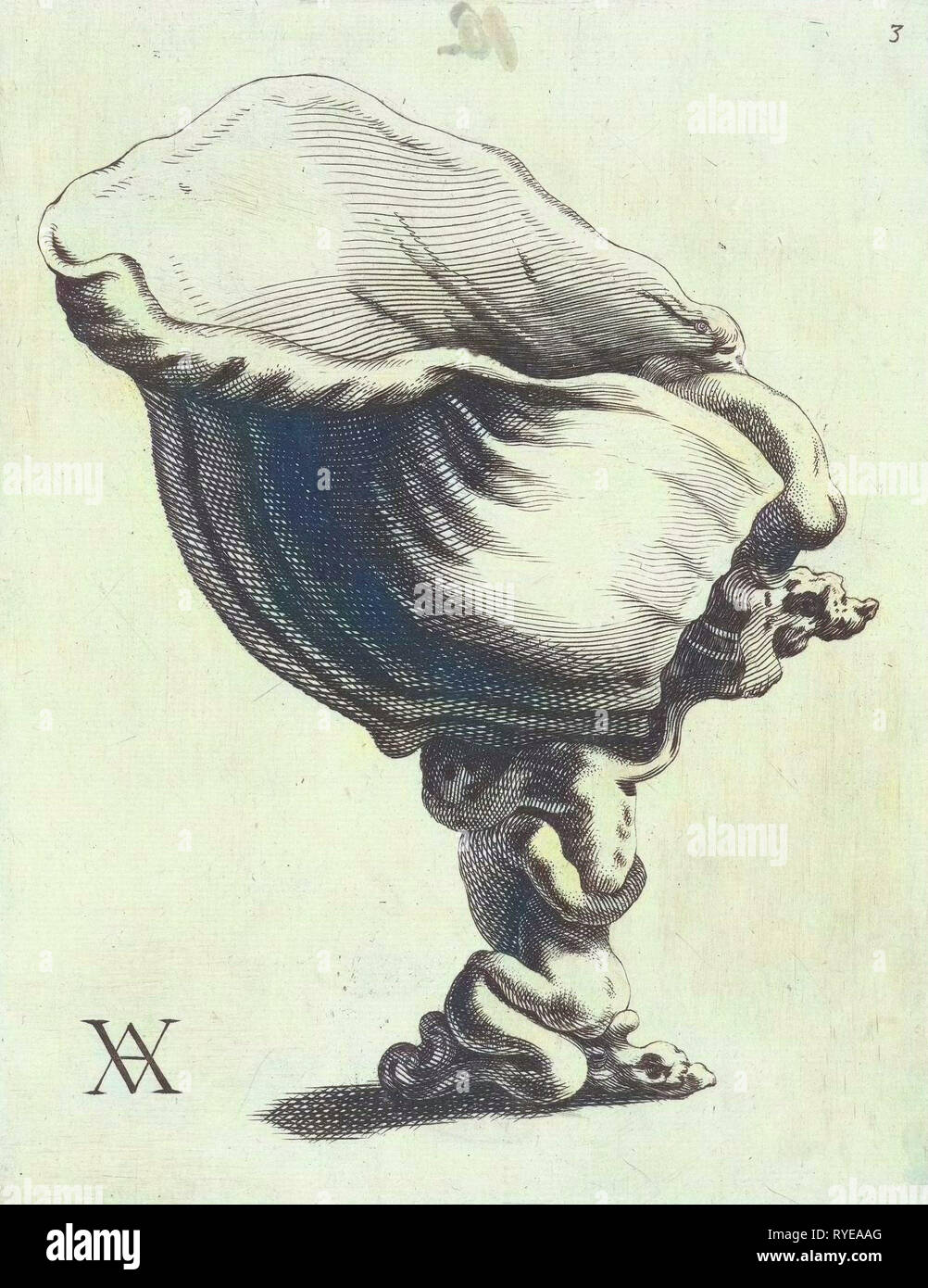 Shell-shaped cup, Theodorus van Kessel, Christiaen van Vianen ...