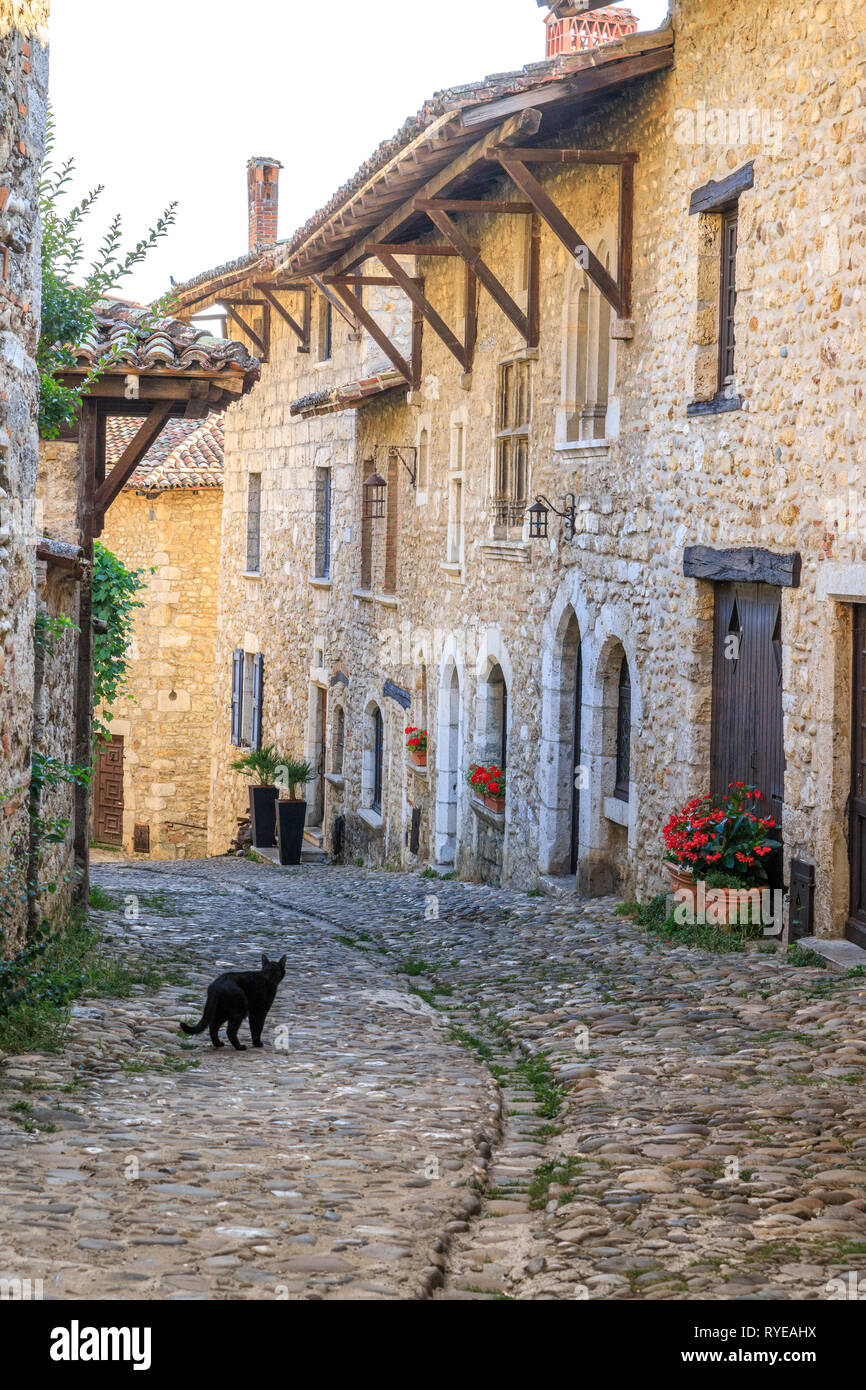 France, Ain, Perouges, medieval city, labelled Les Plus Beaux Villages ...