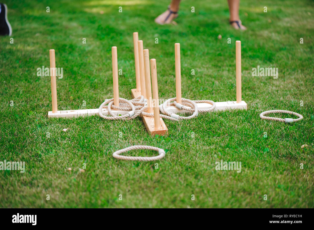 Ring toss throwing game hi-res stock photography and images - Alamy