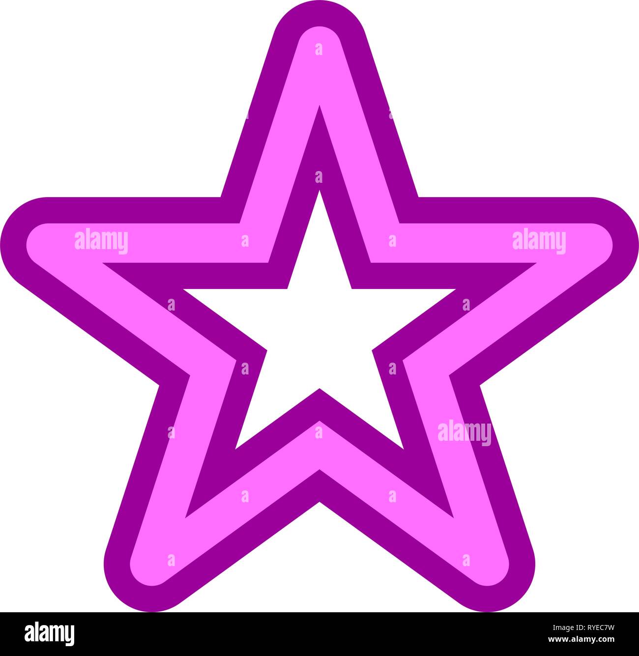 Rounded Star Clip Art Outline