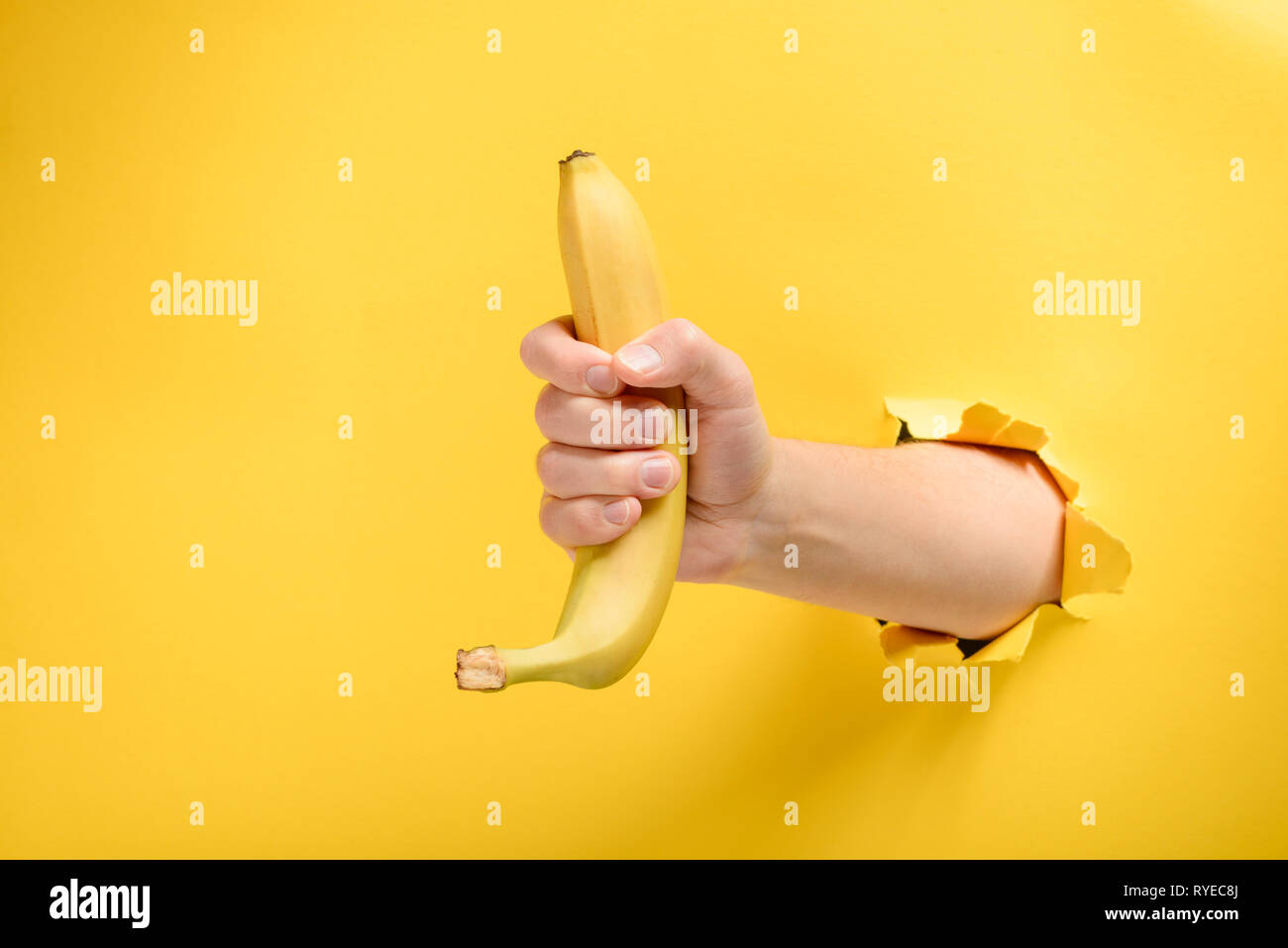 Man giving banana fruit hi-res stock photography and images - Alamy