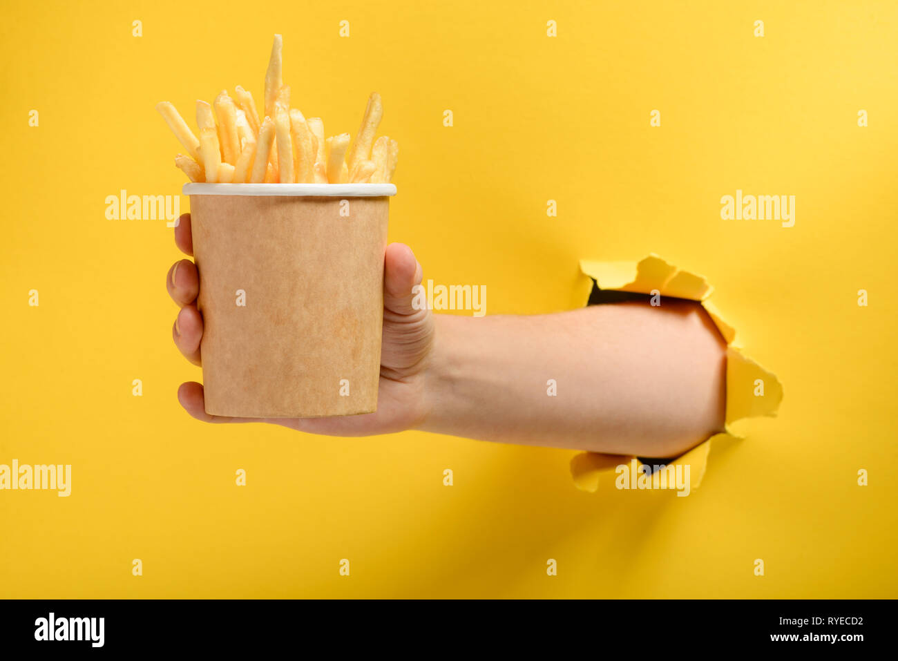 French fries advertisement hi-res stock photography and images - Alamy