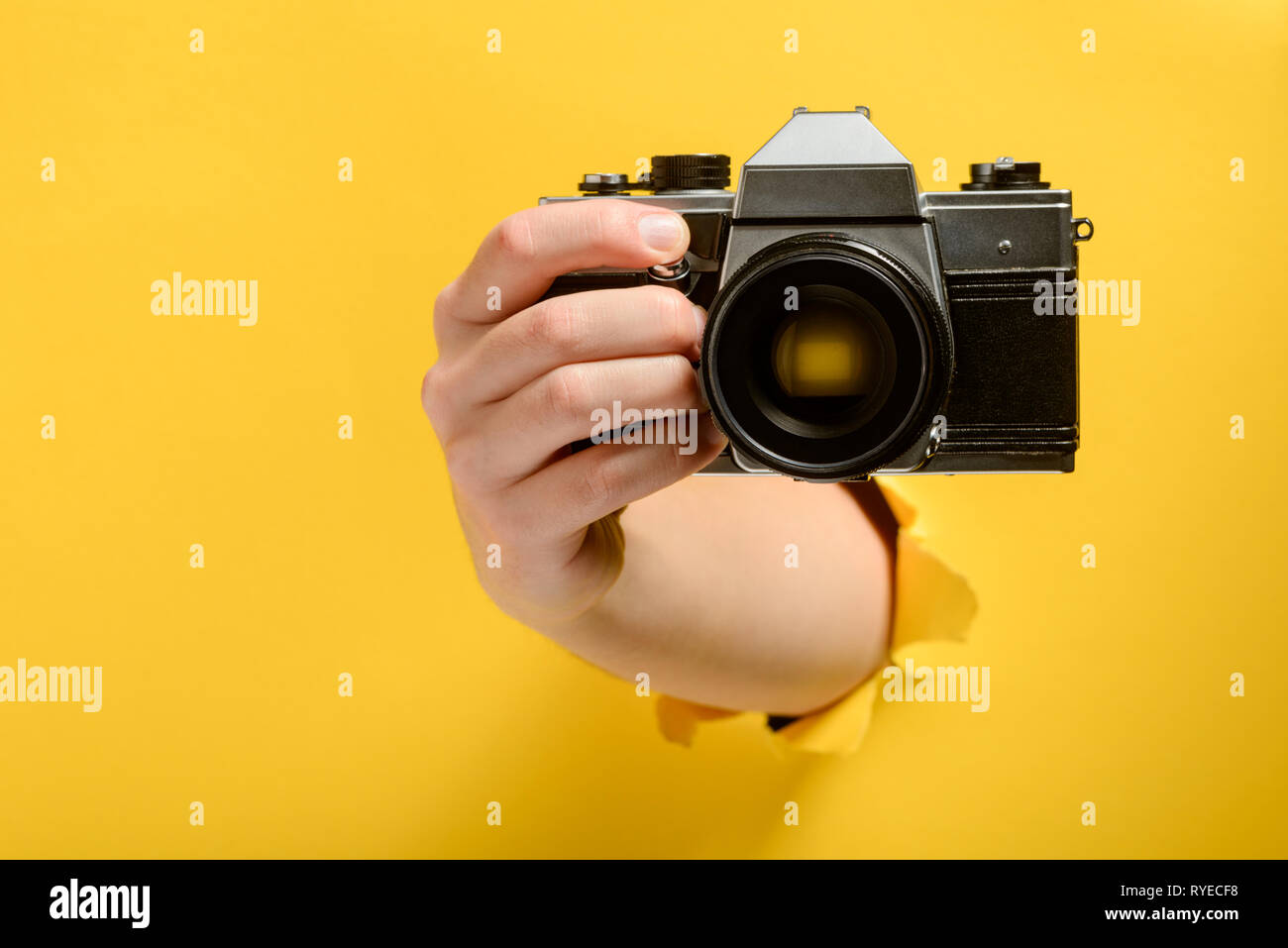 Hand taking a picture Stock Photo - Alamy