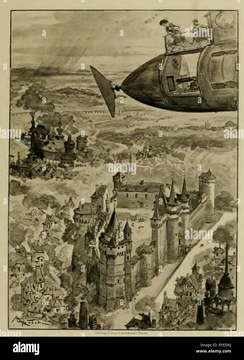 Vintage fantasy inventions illustration Stock Photo - Alamy