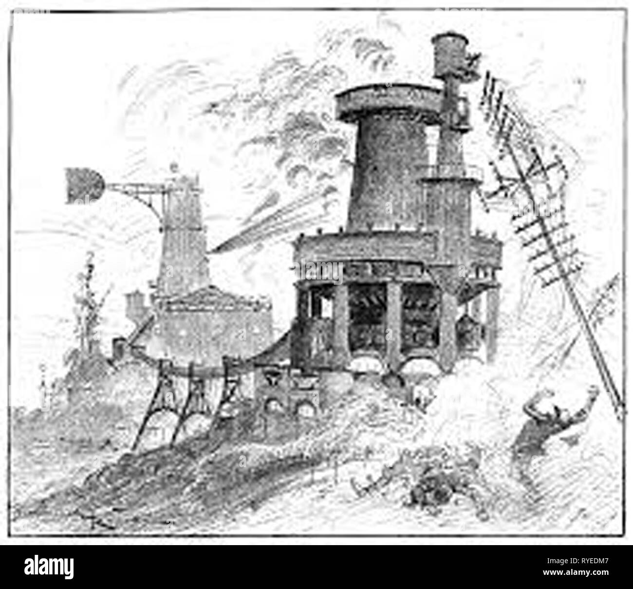 Vintage architectural illustration Stock Photo - Alamy