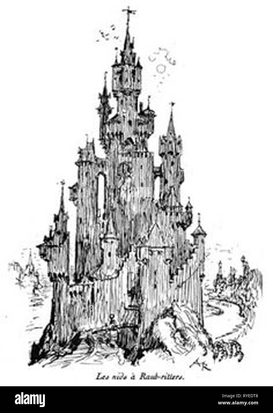 Vintage architectural illustration Stock Photo - Alamy