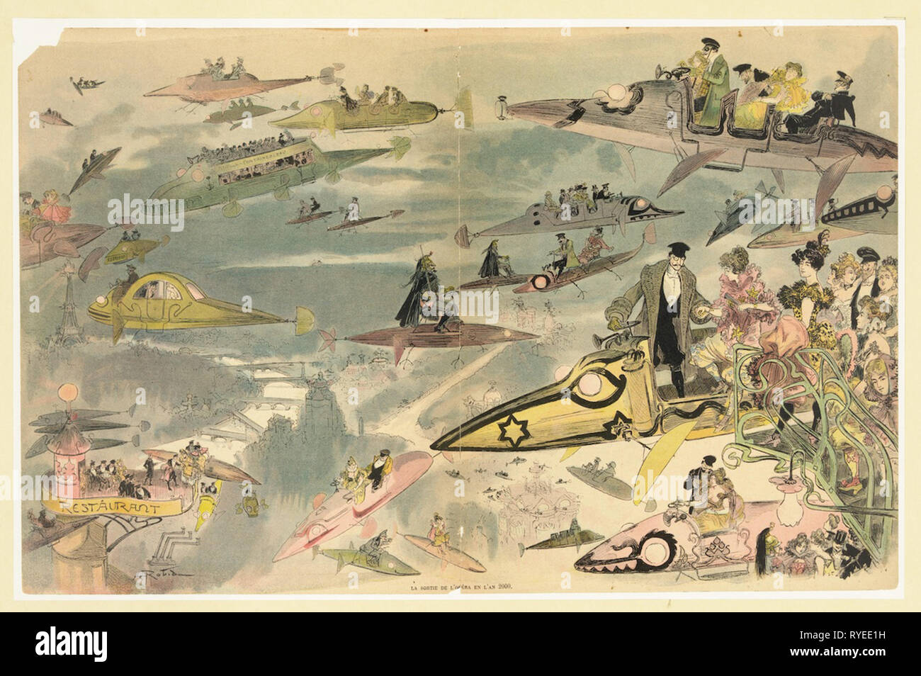 Vintage fantasy inventions illustration Stock Photo - Alamy