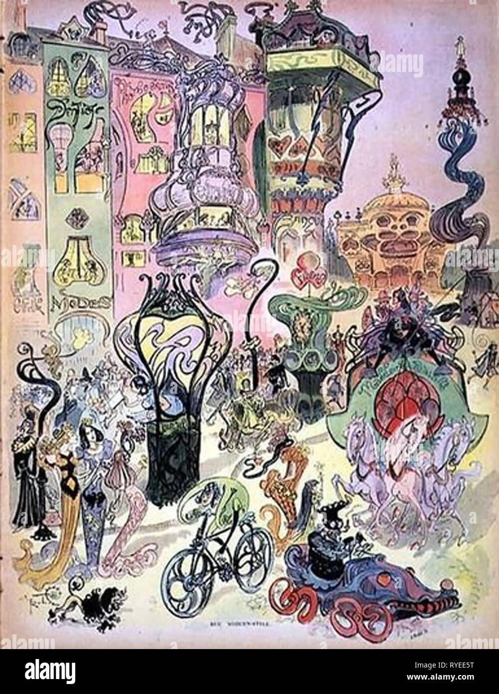 Vintage fantasy inventions illustration Stock Photo - Alamy