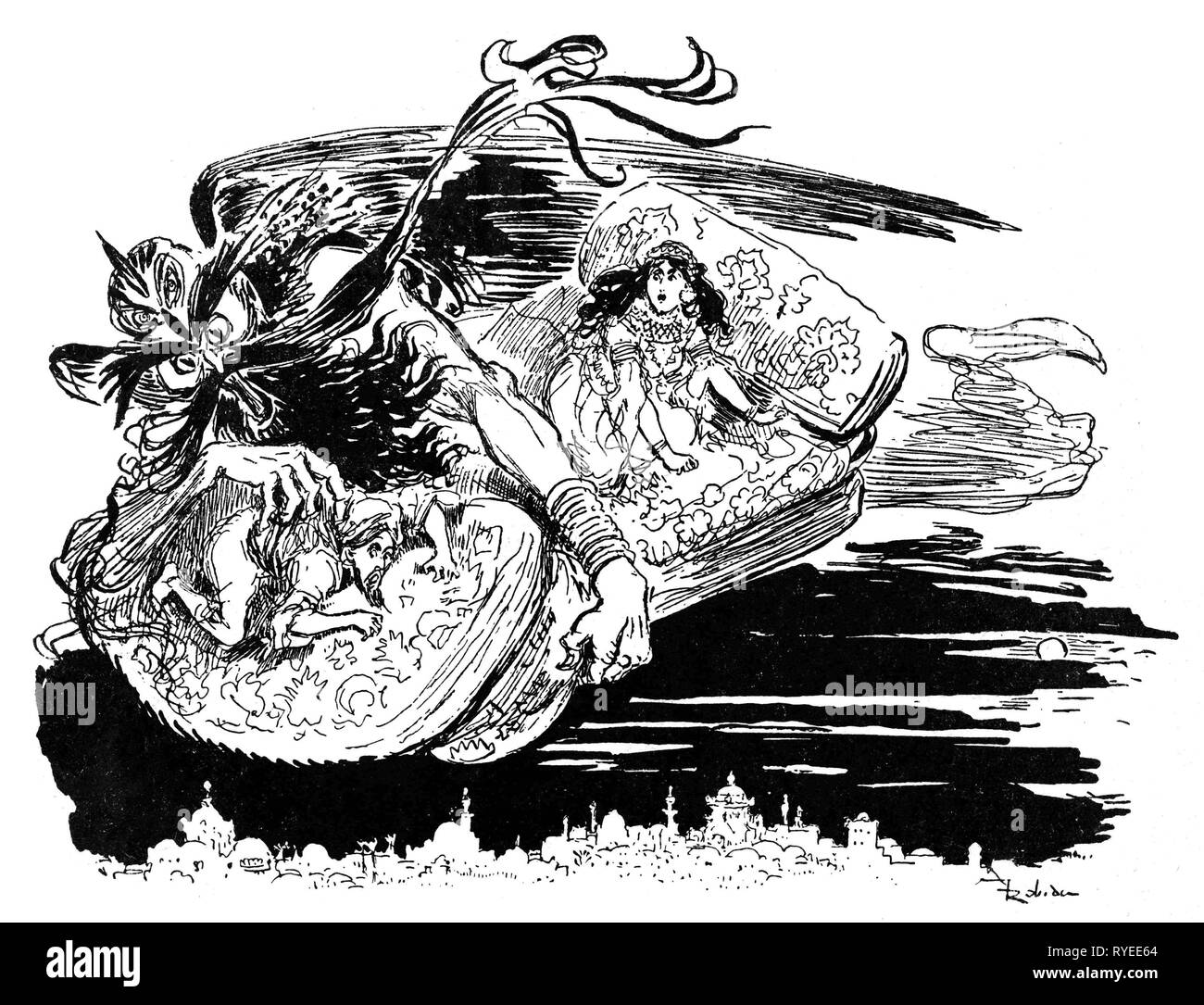 vintage illustration from Aladdin Stock Photo - Alamy