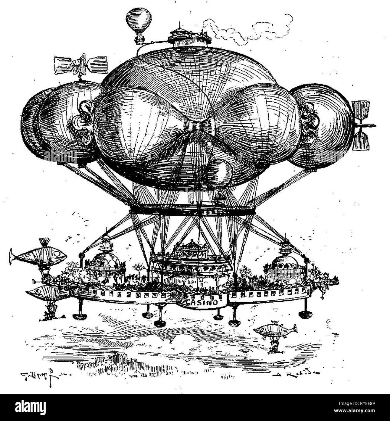 Vintage fantasy inventions illustration Stock Photo - Alamy