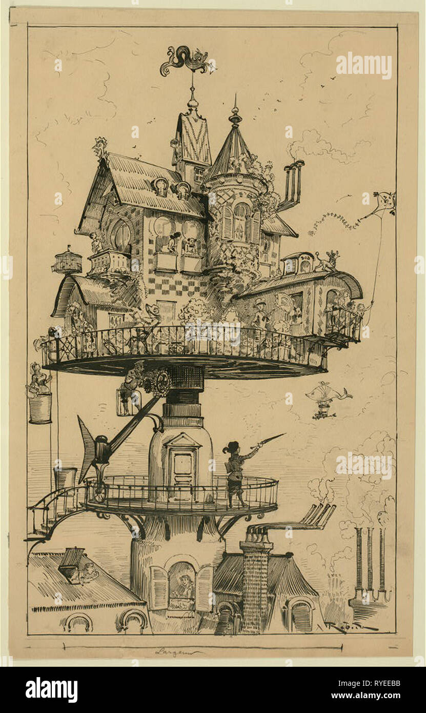 Vintage fantasy inventions illustration Stock Photo - Alamy