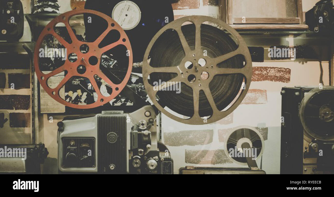 Vintage reel projection photo Stock Photo - Alamy