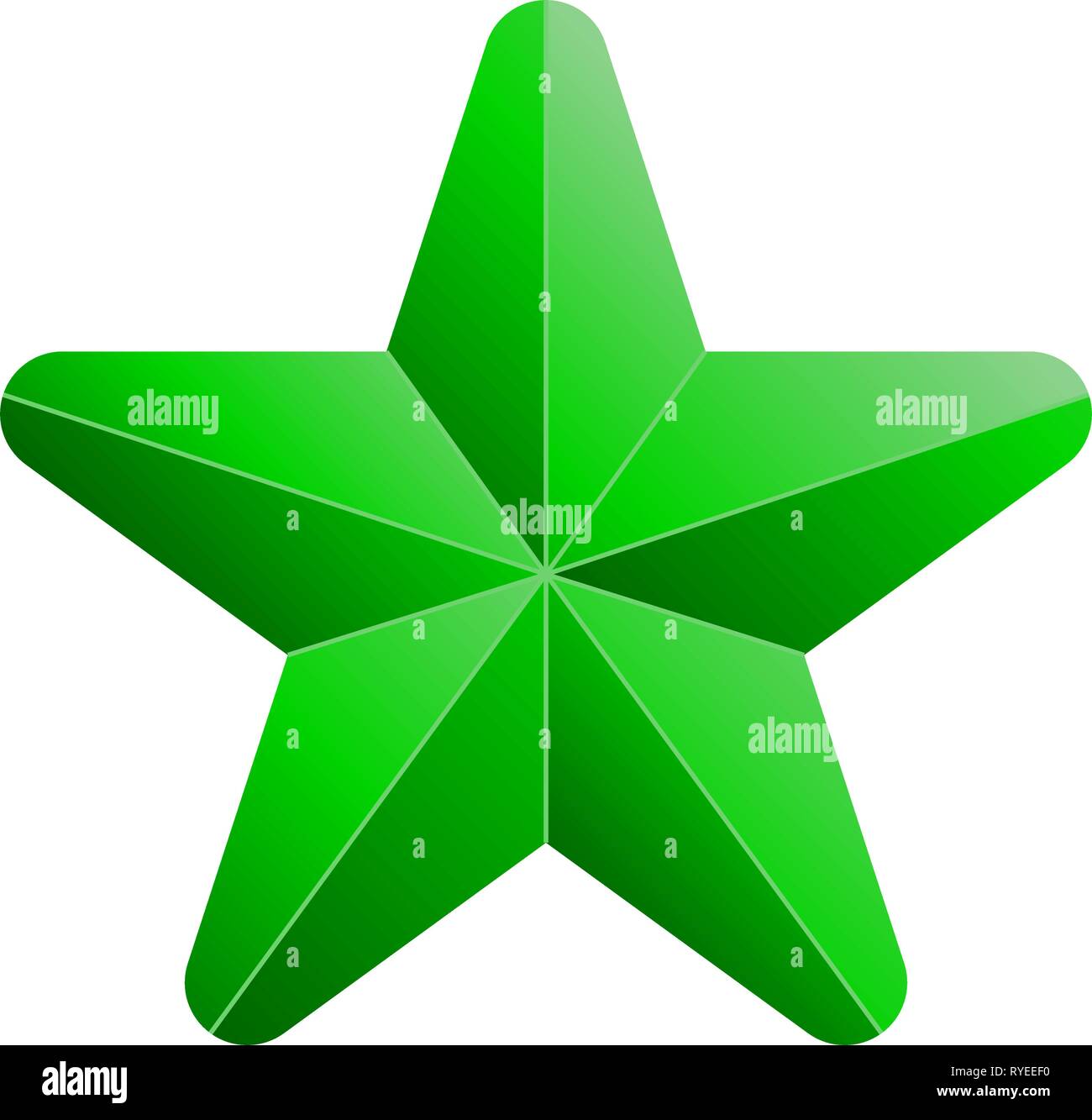 5 pointed star 3d Stock Vector Images - Alamy