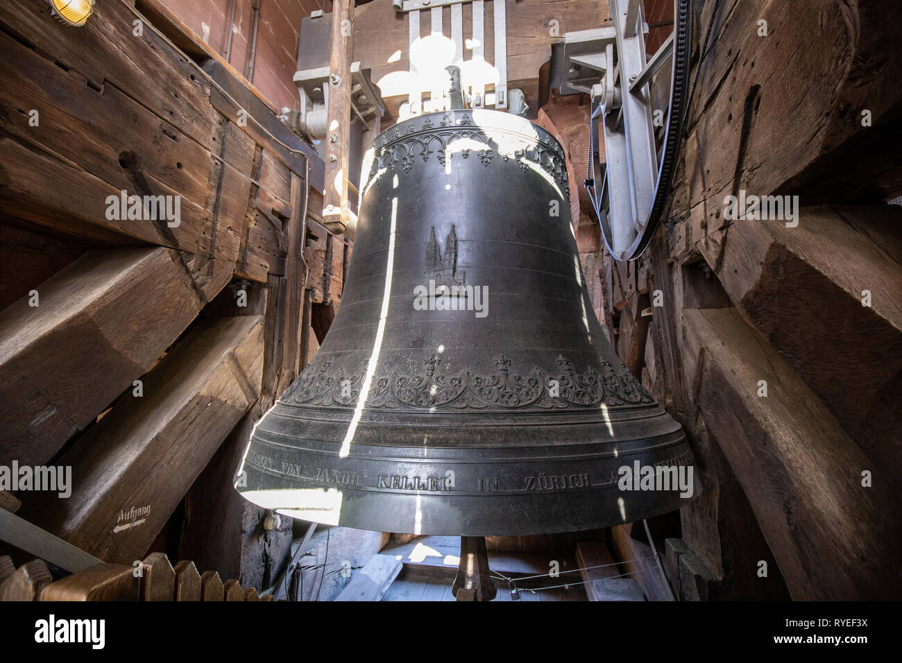 Bell inside Basel Minster, Switzerland Stock Photo - Alamy