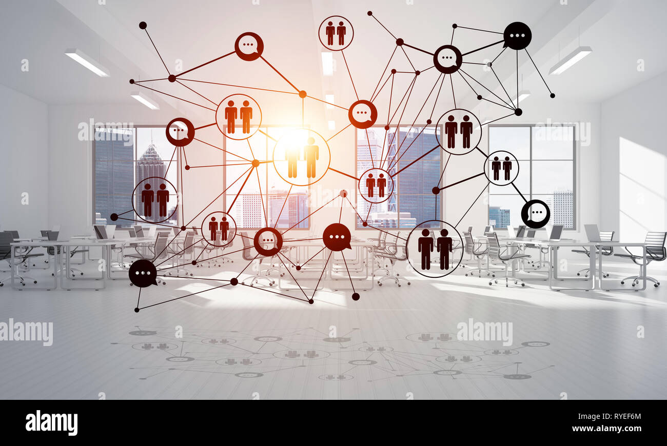 Networking and wireless connection as concept for effective modern ...
