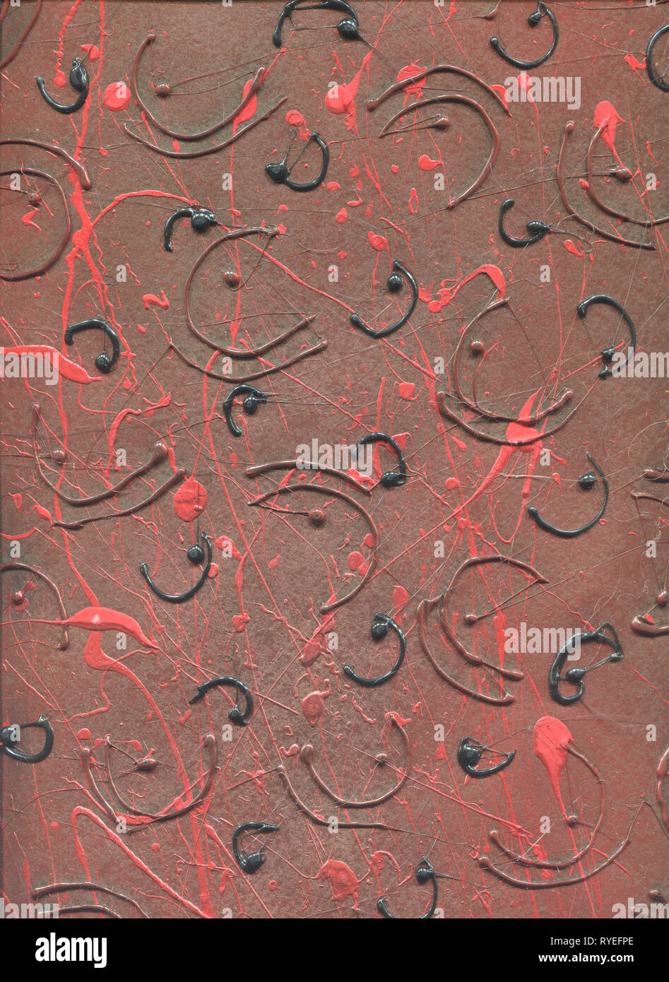 Abstract british pattern. Vintage style. Red vintage colors with doodle ...