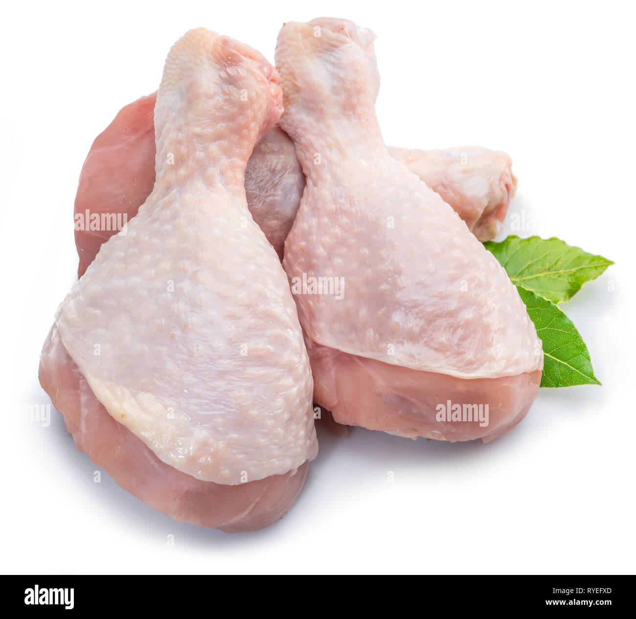 Chicken legs isolated on white background Stock Photo - Alamy