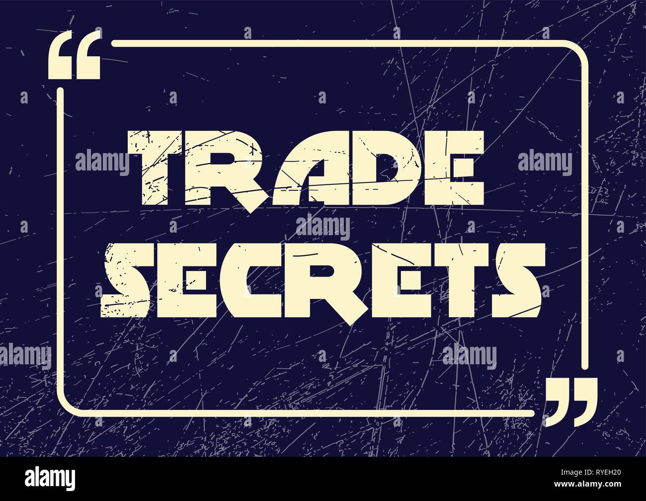 Trade secrets. Inspirational motivational business phrase. Vector ...