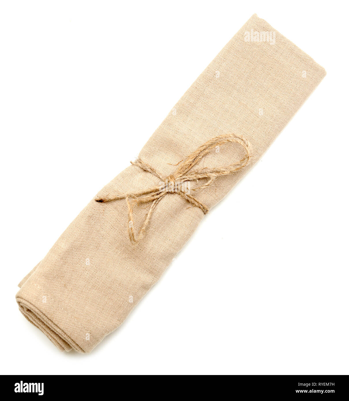 Brown napkin isolated on white background Stock Photo - Alamy